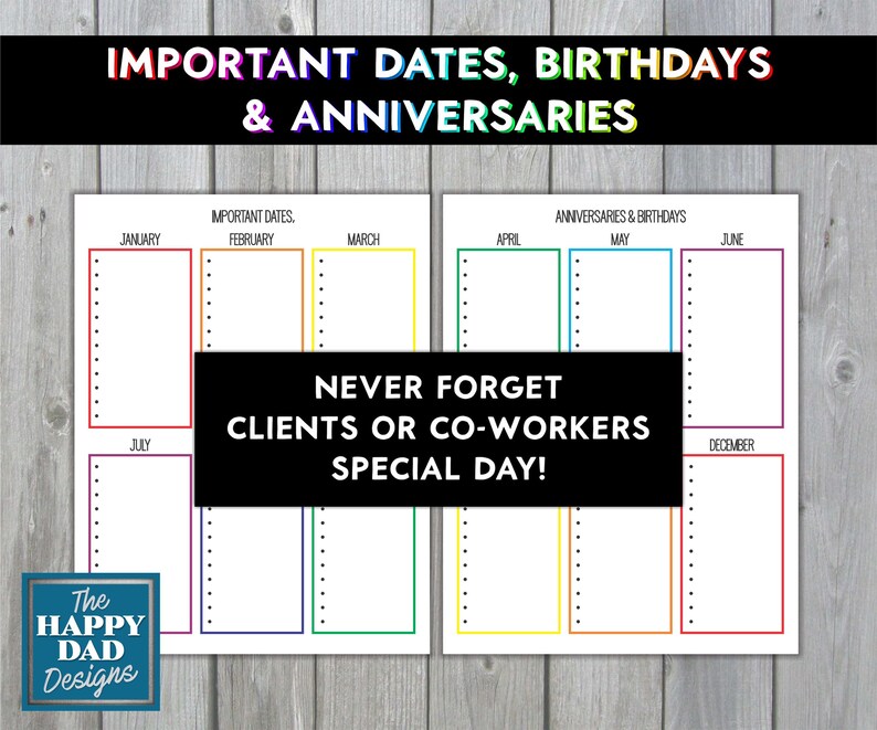 2025 NEW Colorful Rainbow Printable Planner - Digital Download, Weekly ...