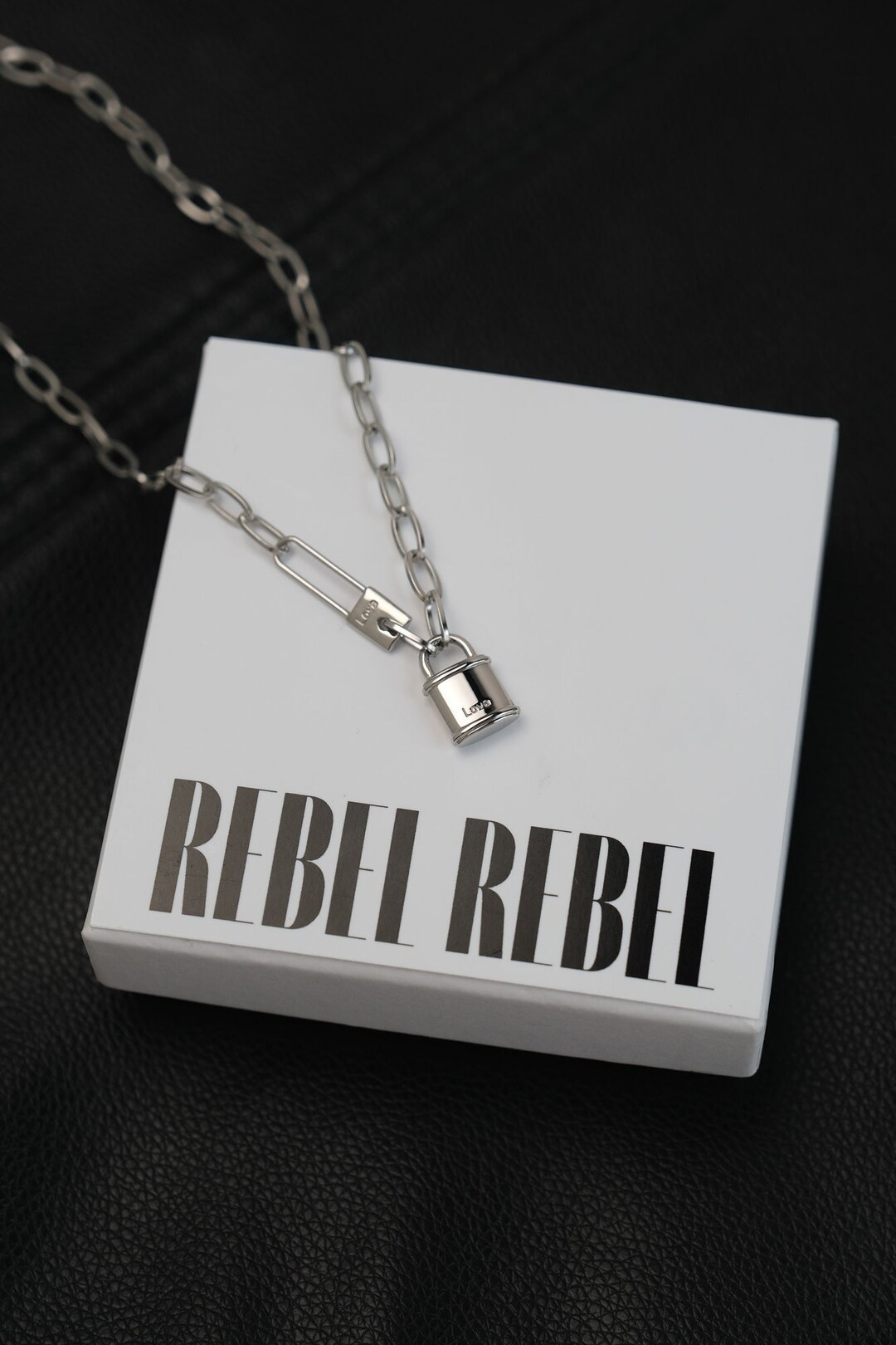 Silver Lock Necklace| Sterling Silver Padlock Necklace| Safely Pin ...