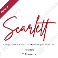The Scarlett Font, Vintage Stitch, Quick Stitch, Script, Machine ...