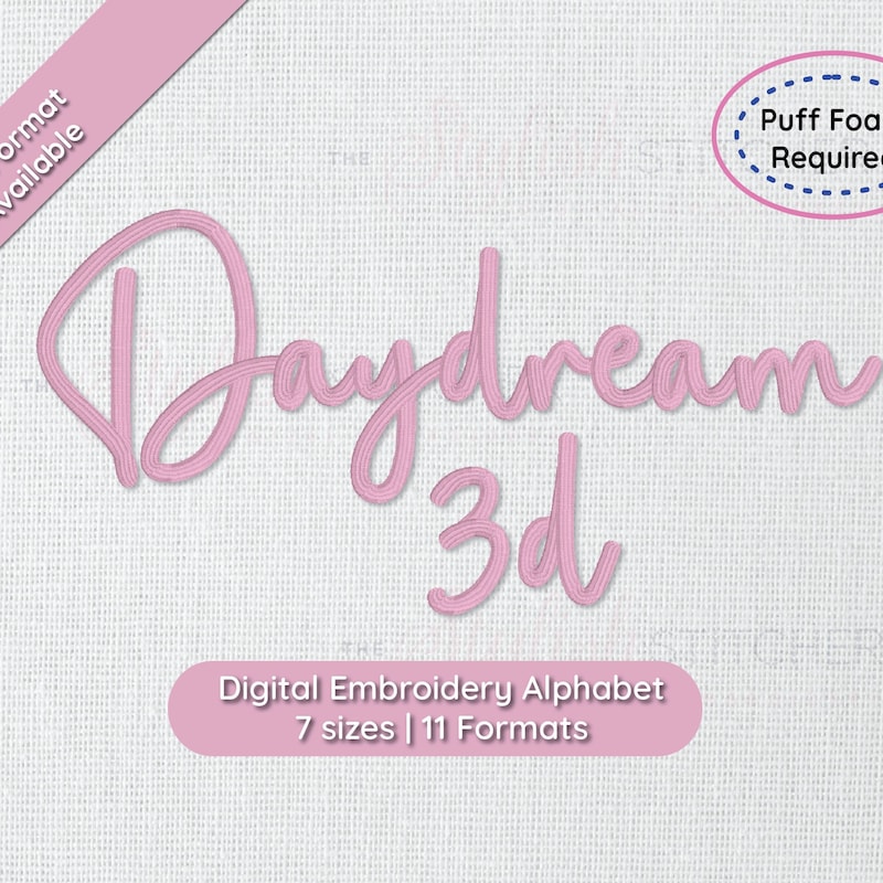 3d Puff Embroidery Font - Etsy