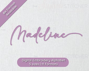 Script Embroidery - Etsy