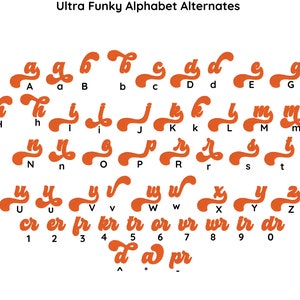 Ultra Funky Digital Embroidery Font Alphabet Fill Stitch | 5 Sizes ...