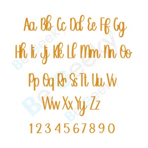 Welcome Script Digital Embroidery Font Alphabet Instant Download BX ...