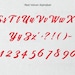 Red Velvet Cursive Script Embroidery Font Alphabet; 5 Sizes, Instant ...