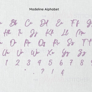 Madeline Cursive Script Embroidery Font; 5 Sizes, Instant Download BX Font | PES + 9 Other ...