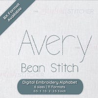Albie Font Girly Bean Stitch Font Cursive Embroidered Font BX Bean ...
