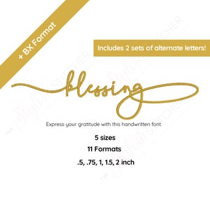Blessing Digital Embroidery Font Alphabet Script | 2 Sets of Lower Case ...
