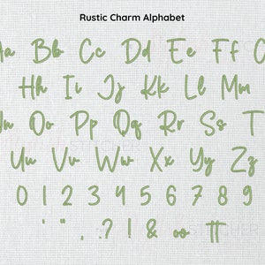 Rustic Charm 3D Puff Cursive Script Embroidery Font; 6 Sizes, Instant ...