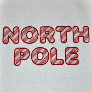 North Pole Digital Embroidery Font Alphabet | BX PES DST 11 Formats for ...