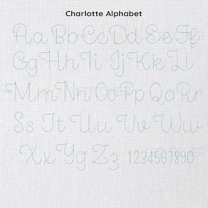 Charlotte Cursive Bean Stitch Embroidery Machine Font Embroidery ...