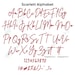 Scarlett Cursive Embroidery Font, 4 Sizes Instant Download | BX Font ...