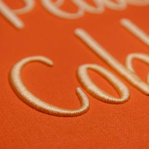 Peach Cobbler 3D Puff Cursive Script Embroidery Font; 6 Sizes, Instant ...