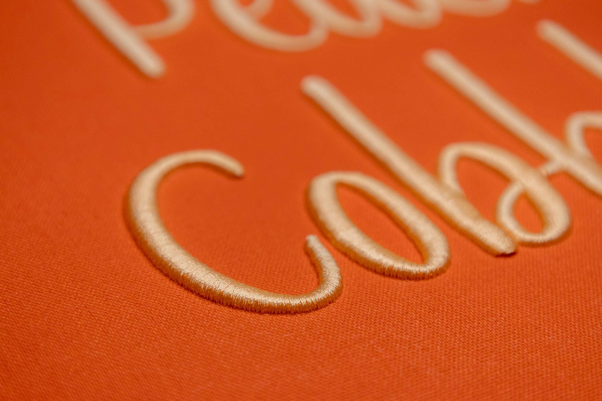 Peach Cobbler 3D Puff Cursive Script Embroidery Font; 6 Sizes, Instant ...