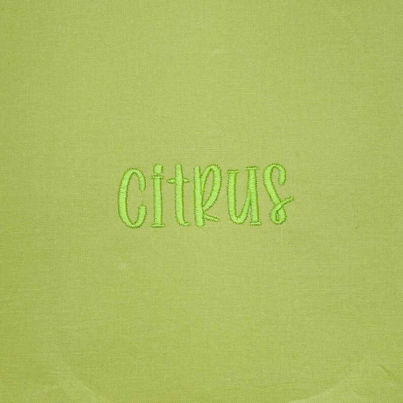 Citrus Digital Embroidery Font Alphabet 3 Sizes Instant Download BX ...