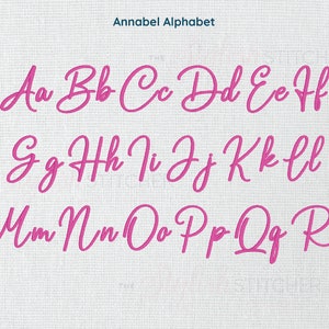 Annabel Cursive Embroidery Font; 5 Sizes, Instant Download BX Font ...