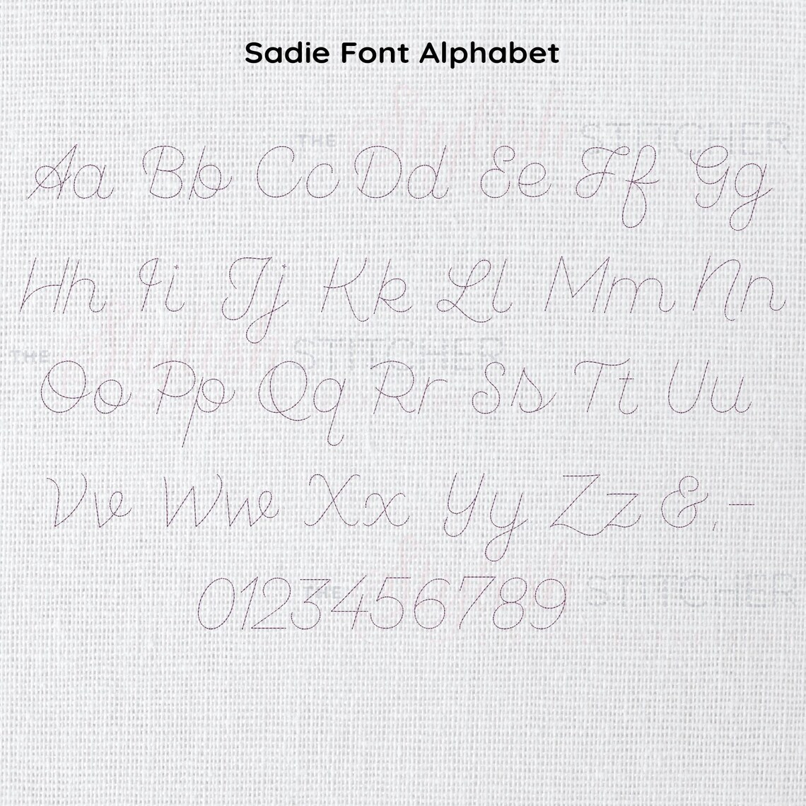 Sadie Cursive Bean Stitch Embroidery Machine Font Embroidery Alphabet ...