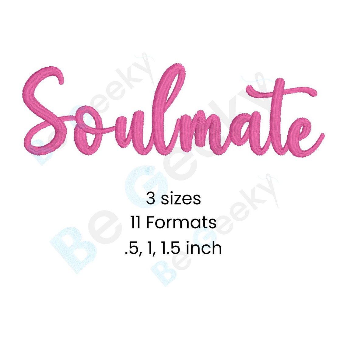 Soulmate Digital Embroidery Font Alphabet 3 Sizes Instant Download BX ...