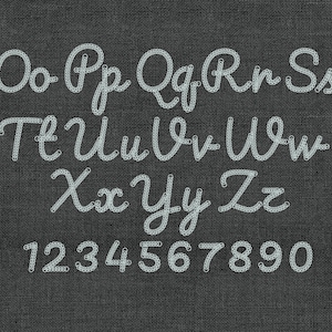 Chainmail Chain Stitch Font Cursive Embroidery Font, 6 Sizes | BX Font ...