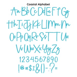 Coastal Digital Embroidery Font Alphabet; 6 Sizes, Instant Download BX ...