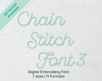 Cursive Font Loop Stitch Embroidery - Etsy