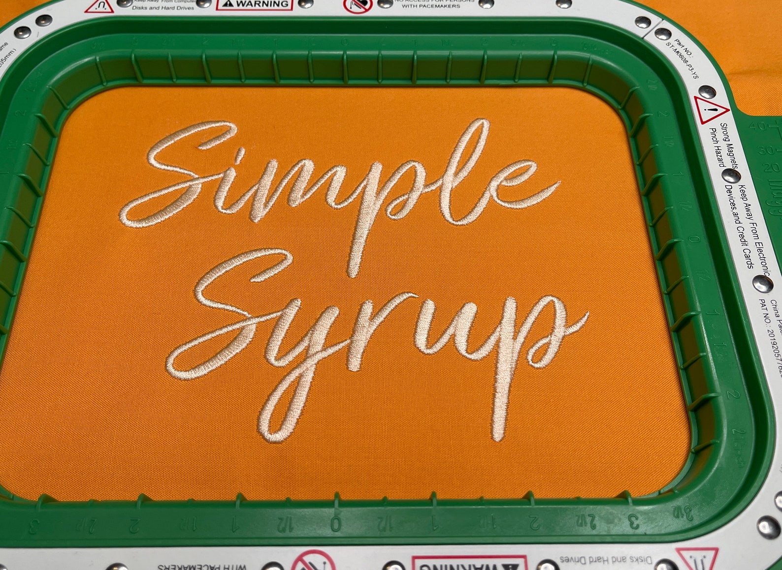 Simple Syrup Cursive Script Embroidery Font; 6 Sizes, Instant Download ...