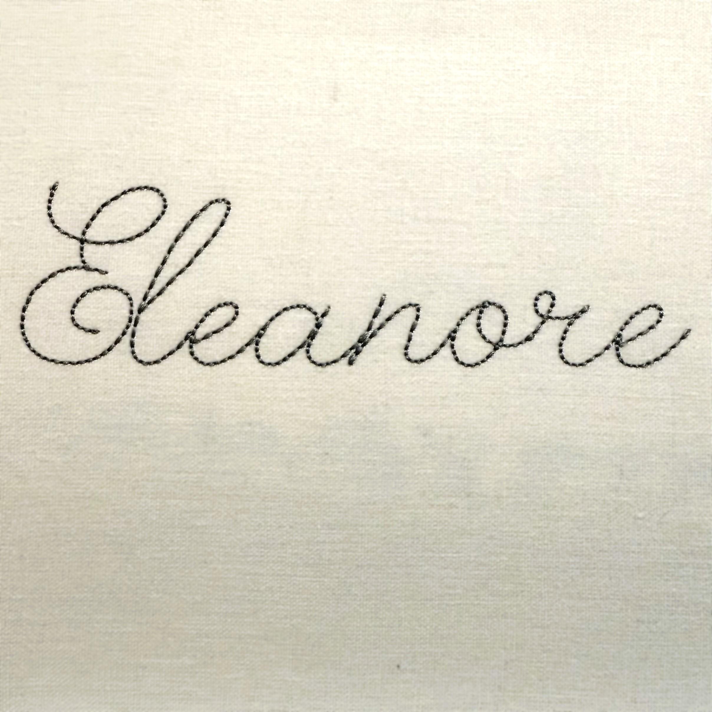 Eleanore Cursive Bean Stitch Embroidery Machine Font Embroidery ...