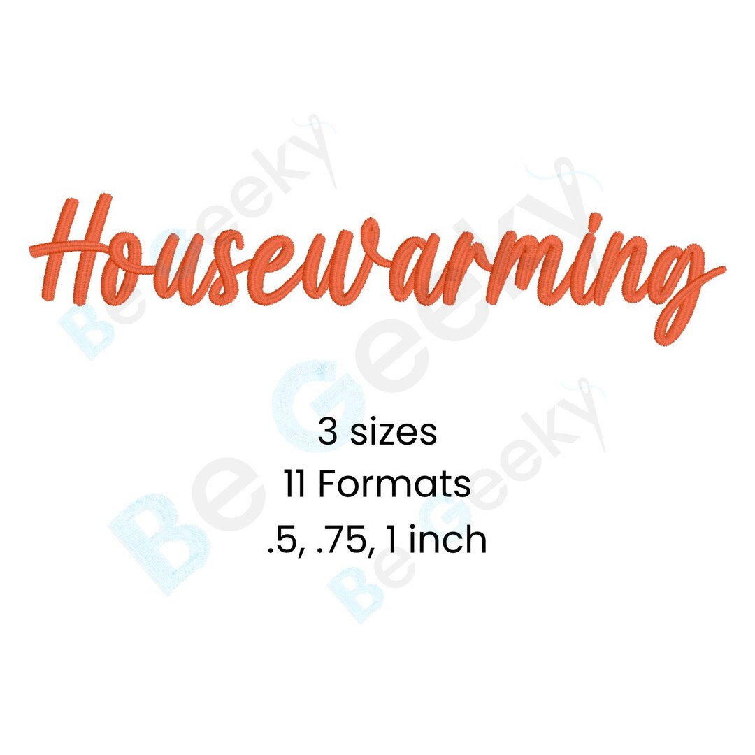 BX Font 3 Sizes Housewarming BX +PES Digital Embroidery Font A to Z ...