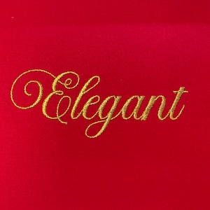 Elegant Cursive Script Embroidery Font; 6 Sizes, Instant Download BX ...