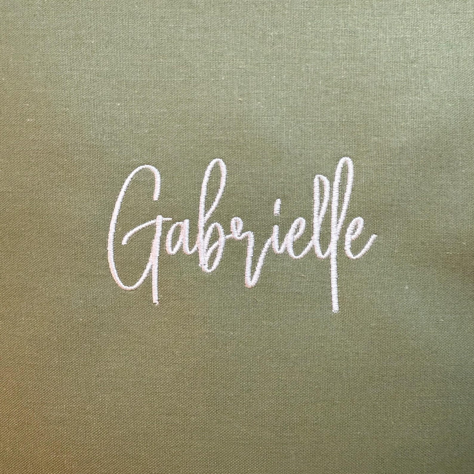 Gabrielle Cursive Script Embroidery Font; 6 Sizes, Instant Download BX ...