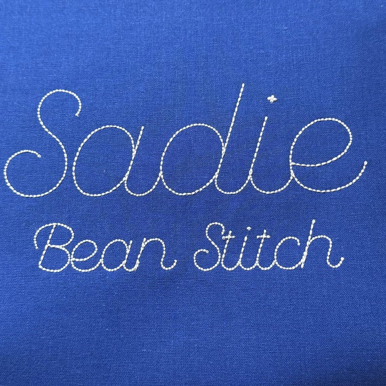 Sadie Cursive Bean Stitch Embroidery Machine Font Embroidery Alphabet ...