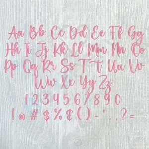 Cherish Script Digital Embroidery Font Alphabet 4 Sizes Instant ...