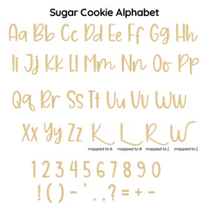 Sugar Cookie Digital Embroidery Font Alphabet 6 Sizes Farmhouse Style ...