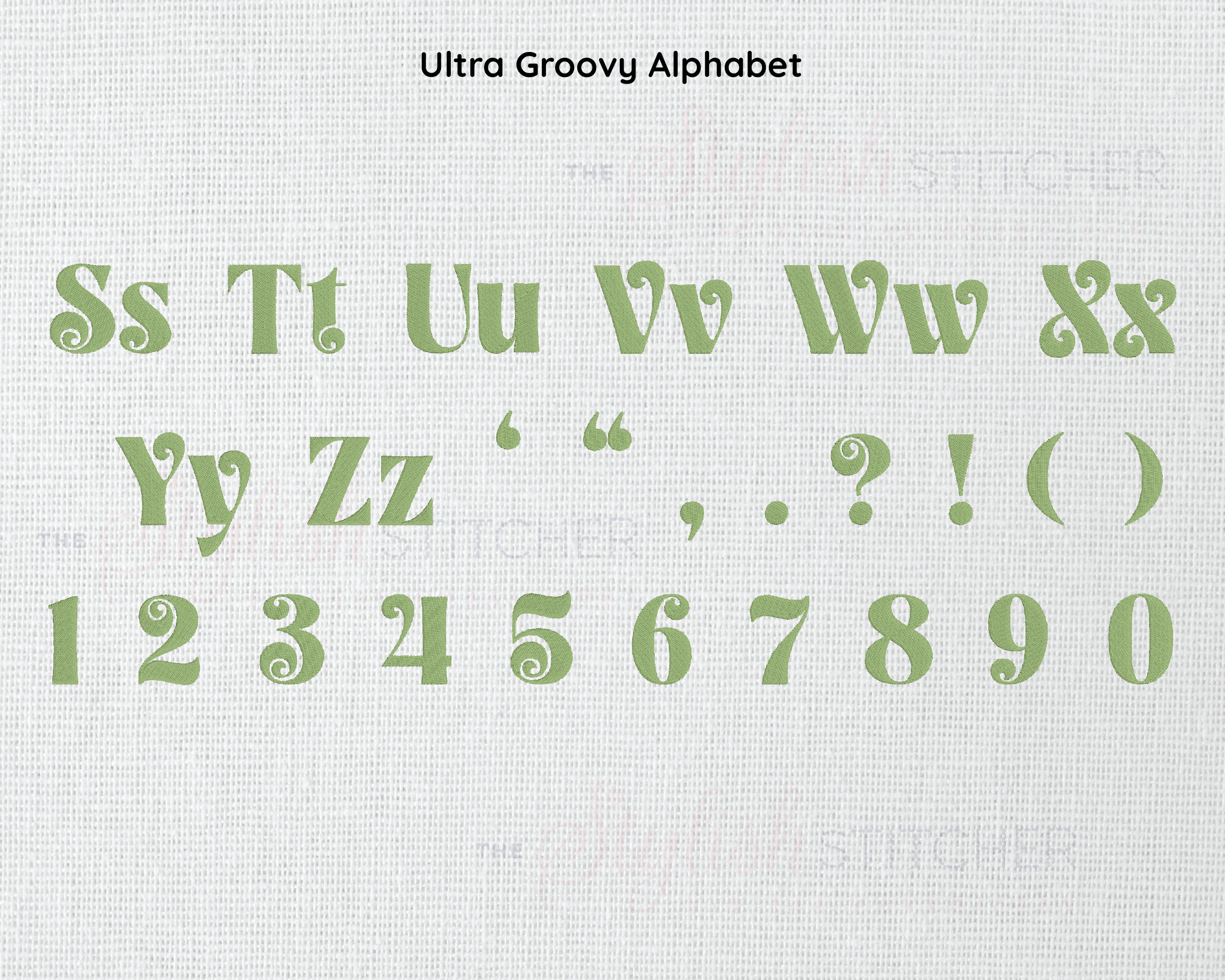Ultra Groovy Digital Embroidery Font Alphabet Fill Stitch | 6 Sizes ...