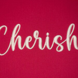 Cherish 3D Puff Cursive Script Embroidery Font; 5 Sizes, Instant ...