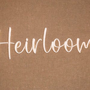 Heirloom 3D Puff Cursive Script Embroidery Font; 6 Sizes, Instant ...