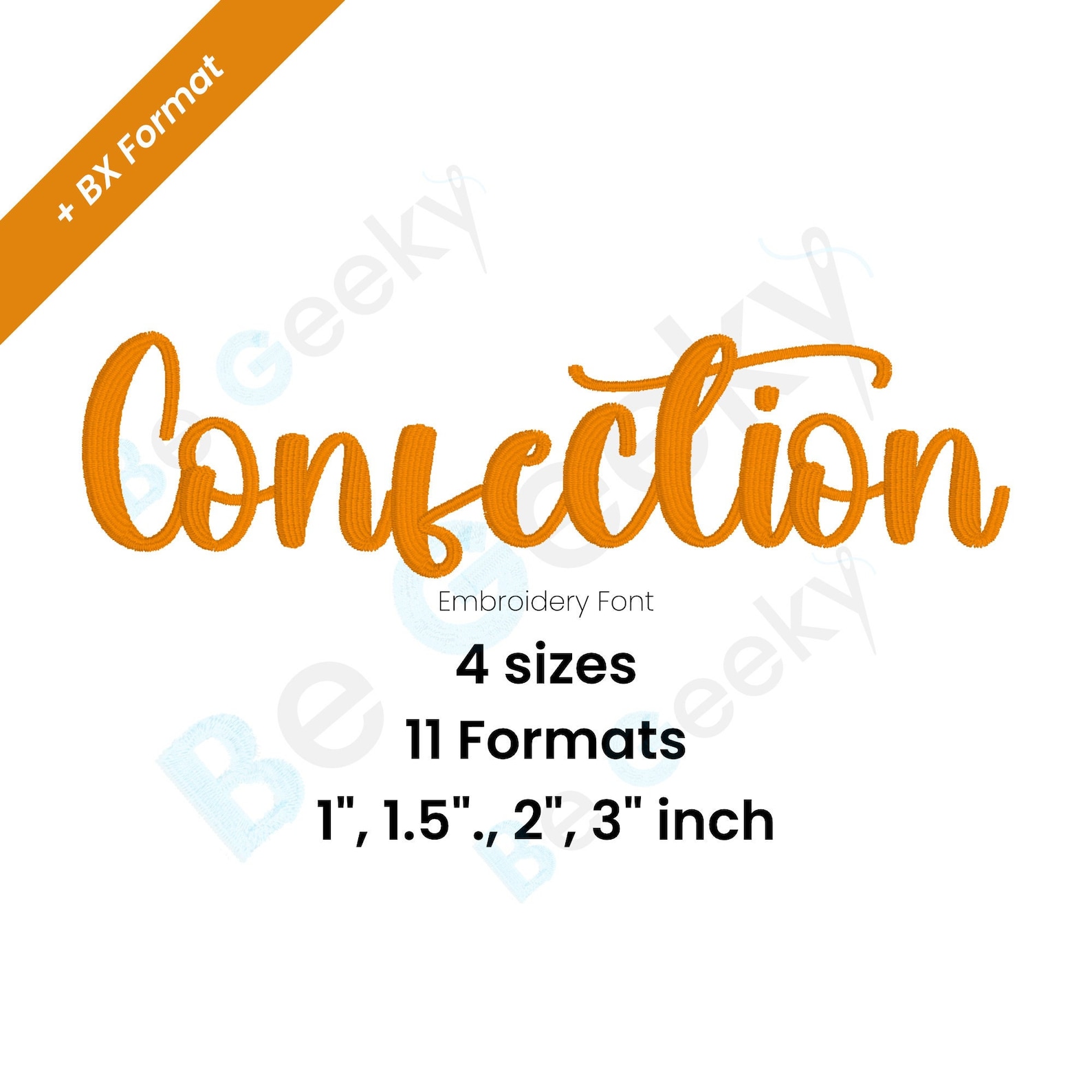 Confection Digital Embroidery Font Alphabet 4 Sizes | Instant Download ...