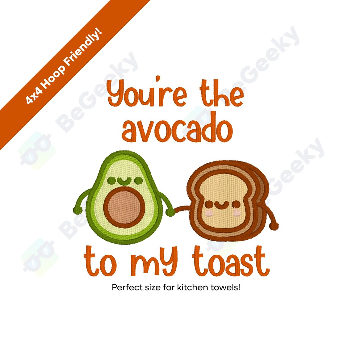 Avocado Toast Embroidery Design 4x4 Hoop PES Format Perfect - Etsy