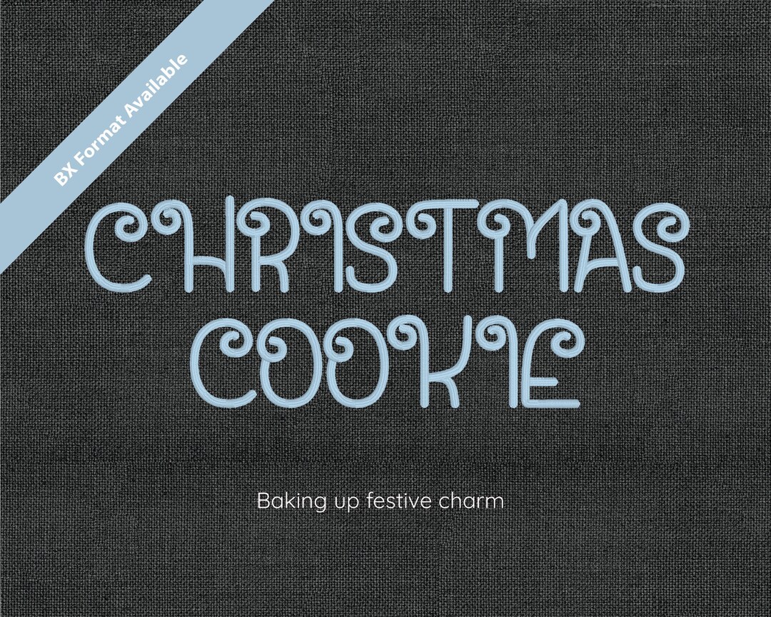 Christmas Cookie Digital Embroidery Font Alphabet | 7 Sizes | Instant ...