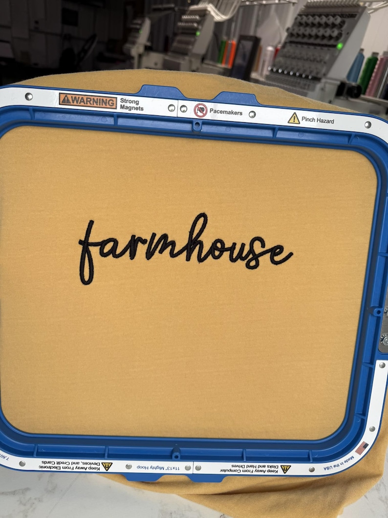 Farmhouse Chic Cursive Script Embroidery Font; 5 Sizes, Instant ...