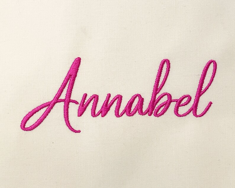 Annabel Cursive Embroidery Font; 5 Sizes, Instant Download BX Font | PES + 9 Other Formats ...