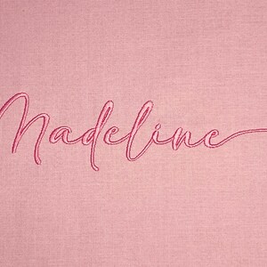 Madeline Cursive Script Embroidery Font; 5 Sizes, Instant Download BX ...