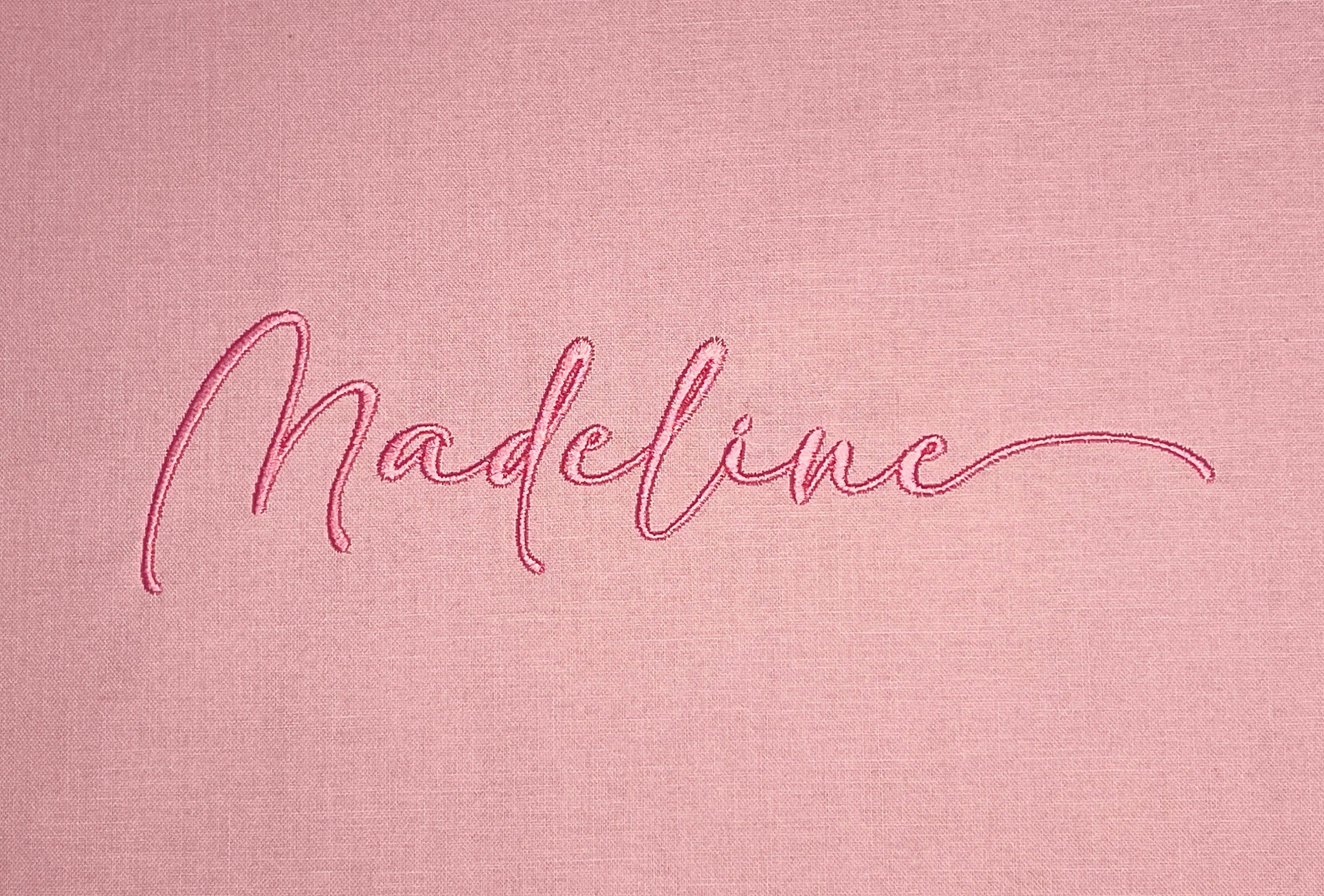 Madeline Cursive Script Embroidery Font; 5 Sizes, Instant Download BX ...