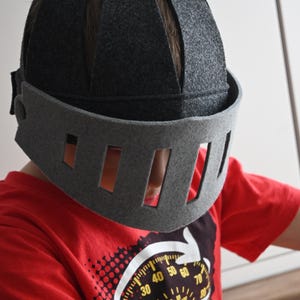 Felt Knight Helmet With Liftable Face Visor | Ritterhelm - Etsy