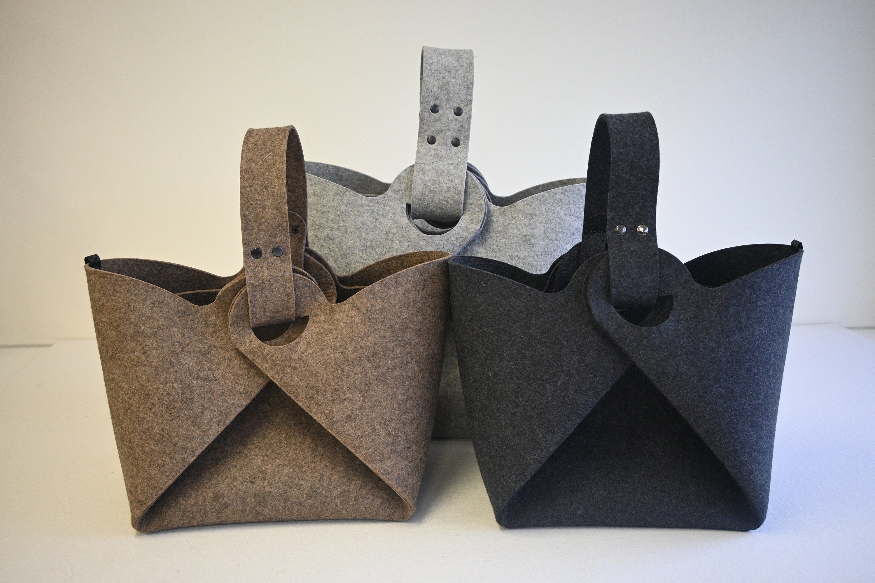 Merino Wool Felt Bag/basket - Etsy