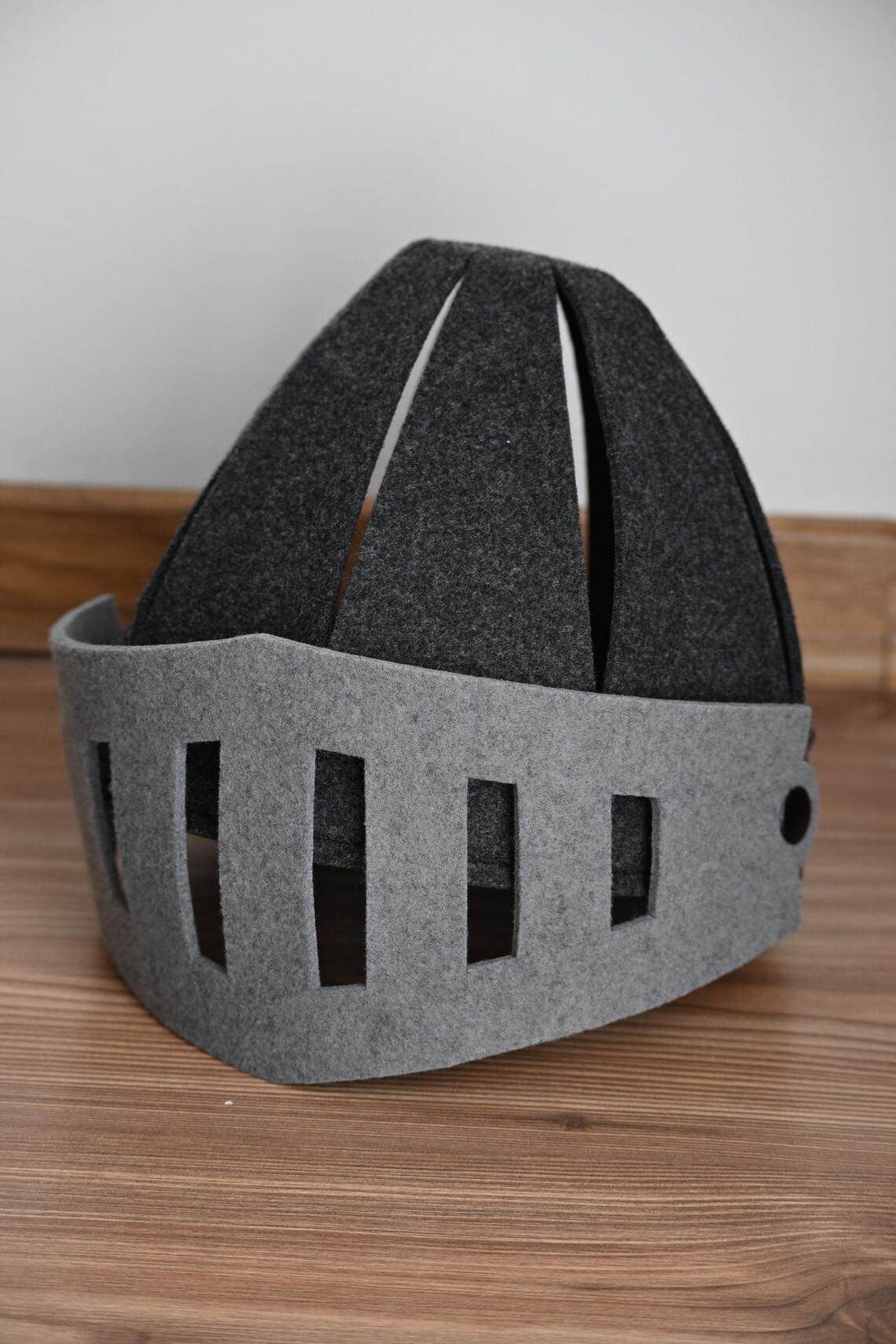 Felt Knight Helmet With Liftable Face Visor | Ritterhelm - Etsy