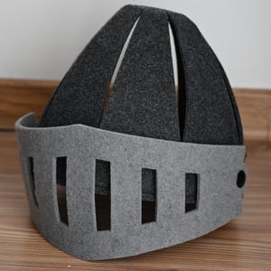 Felt Knight Helmet With Liftable Face Visor | Ritterhelm - Etsy