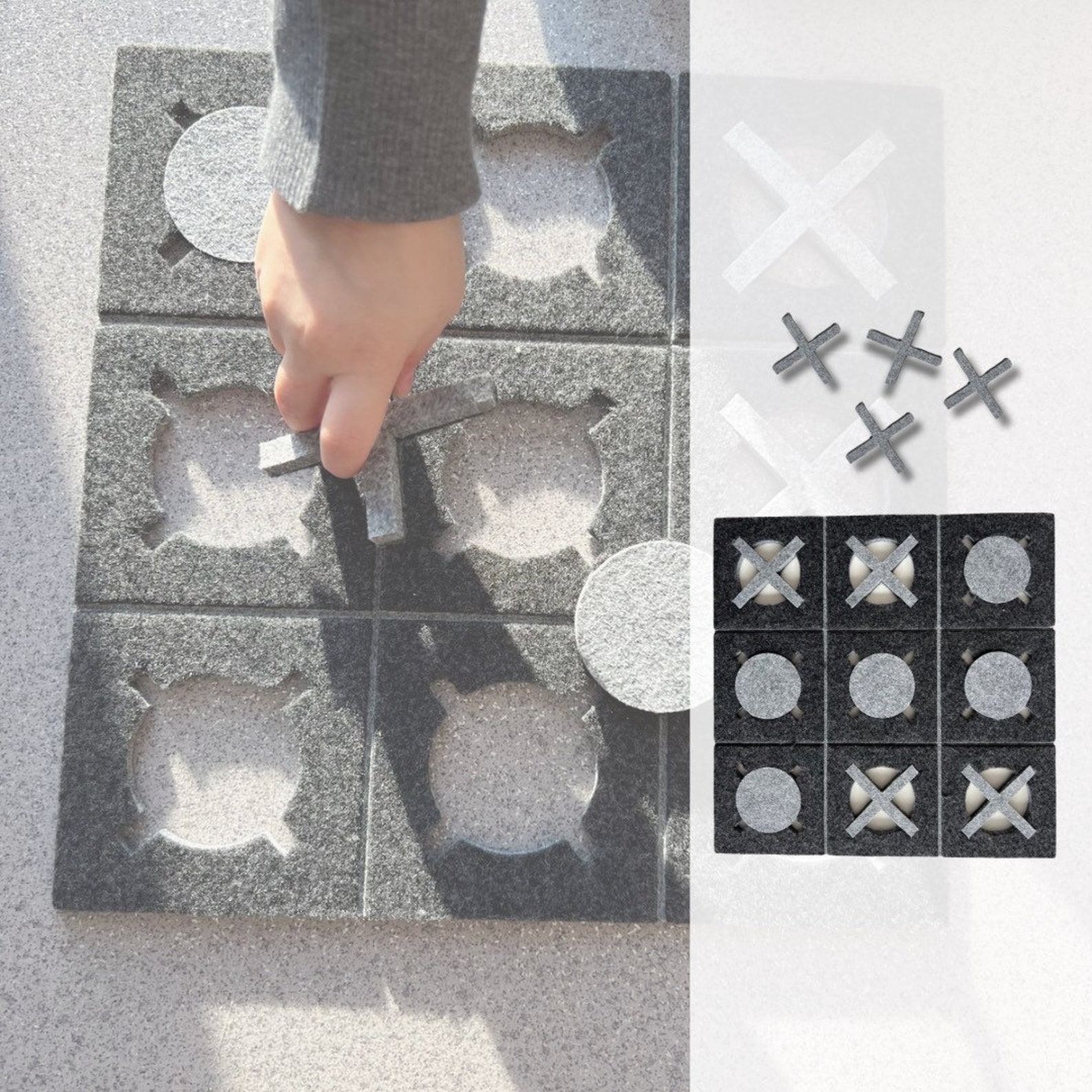 Felt Tictactoe Game / Children Game / Kinderspiel / Tic Tac Toe - Etsy