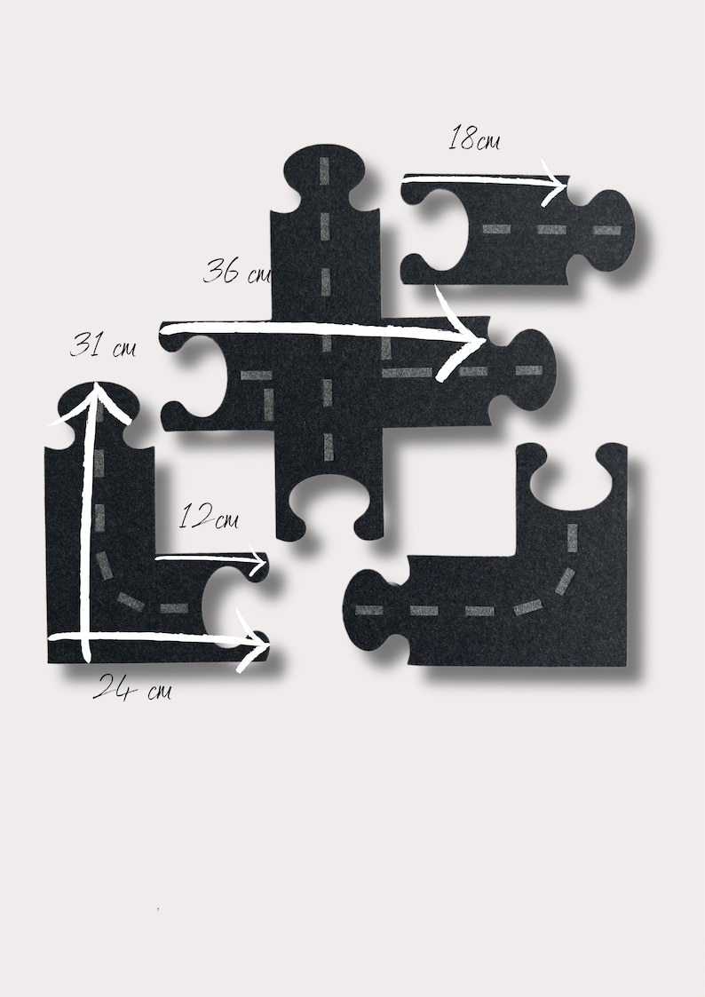 Felt Car Track Puzzle: Kids Constructor With City Accessories - Etsy