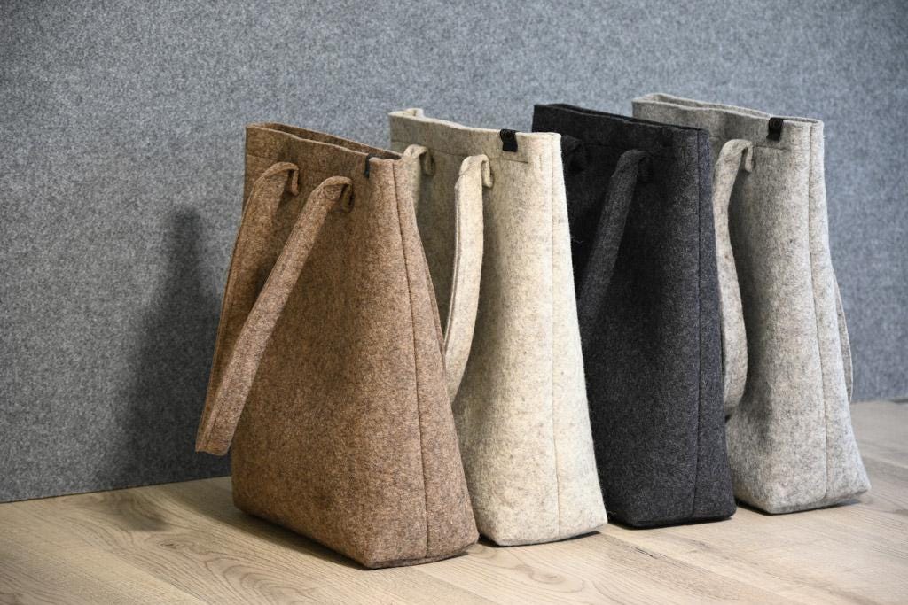 Medium Minimalist Wool Felt Handbag – Crossbody Bag - Etsy