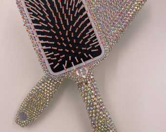 Pink Rhinestone Hair Brush - Etsy